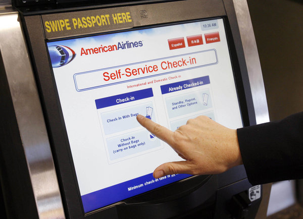 Airlines' self-service check-in kiosks save time