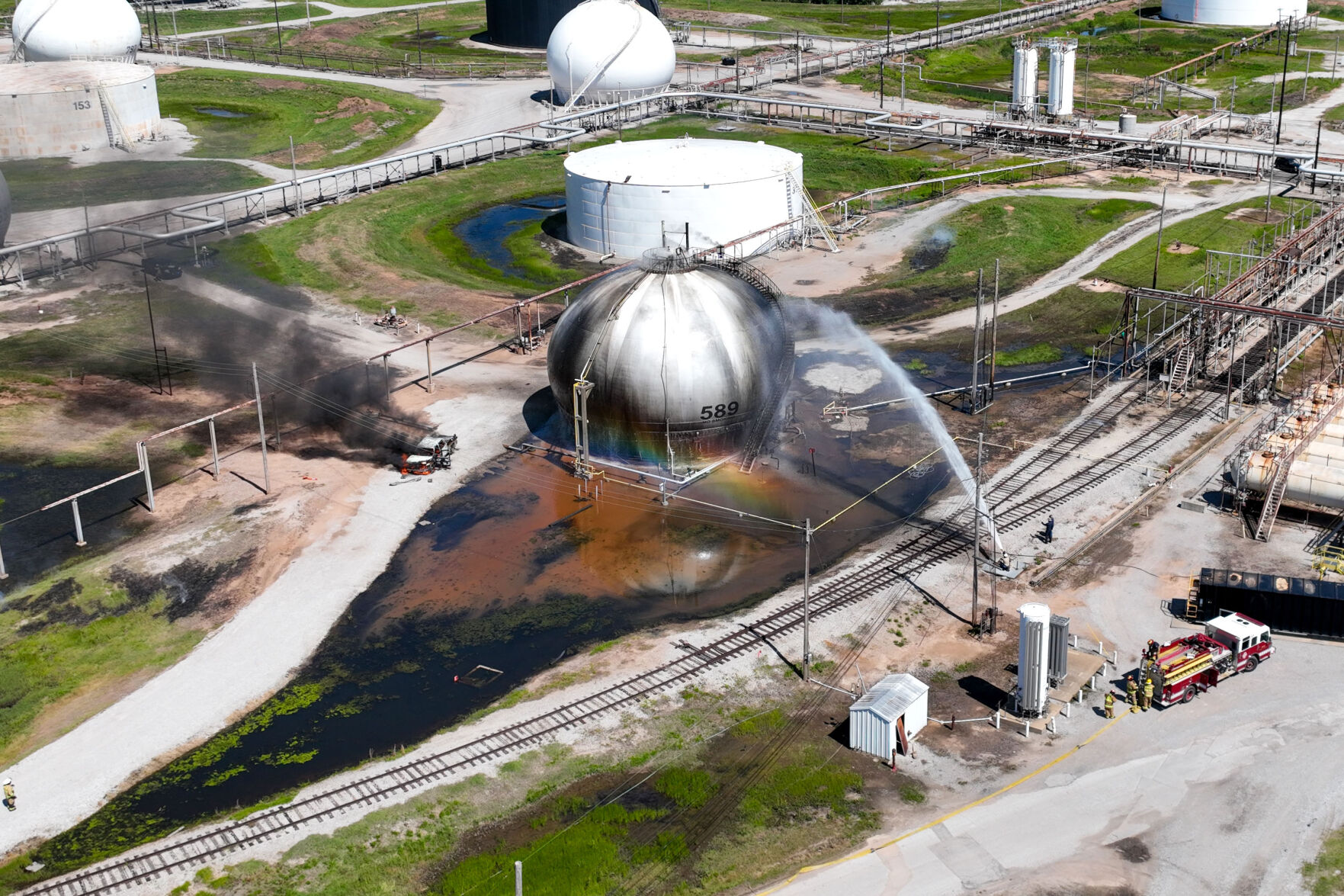Photos: Fire at HF Sinclair refinery in west Tulsa on May 11