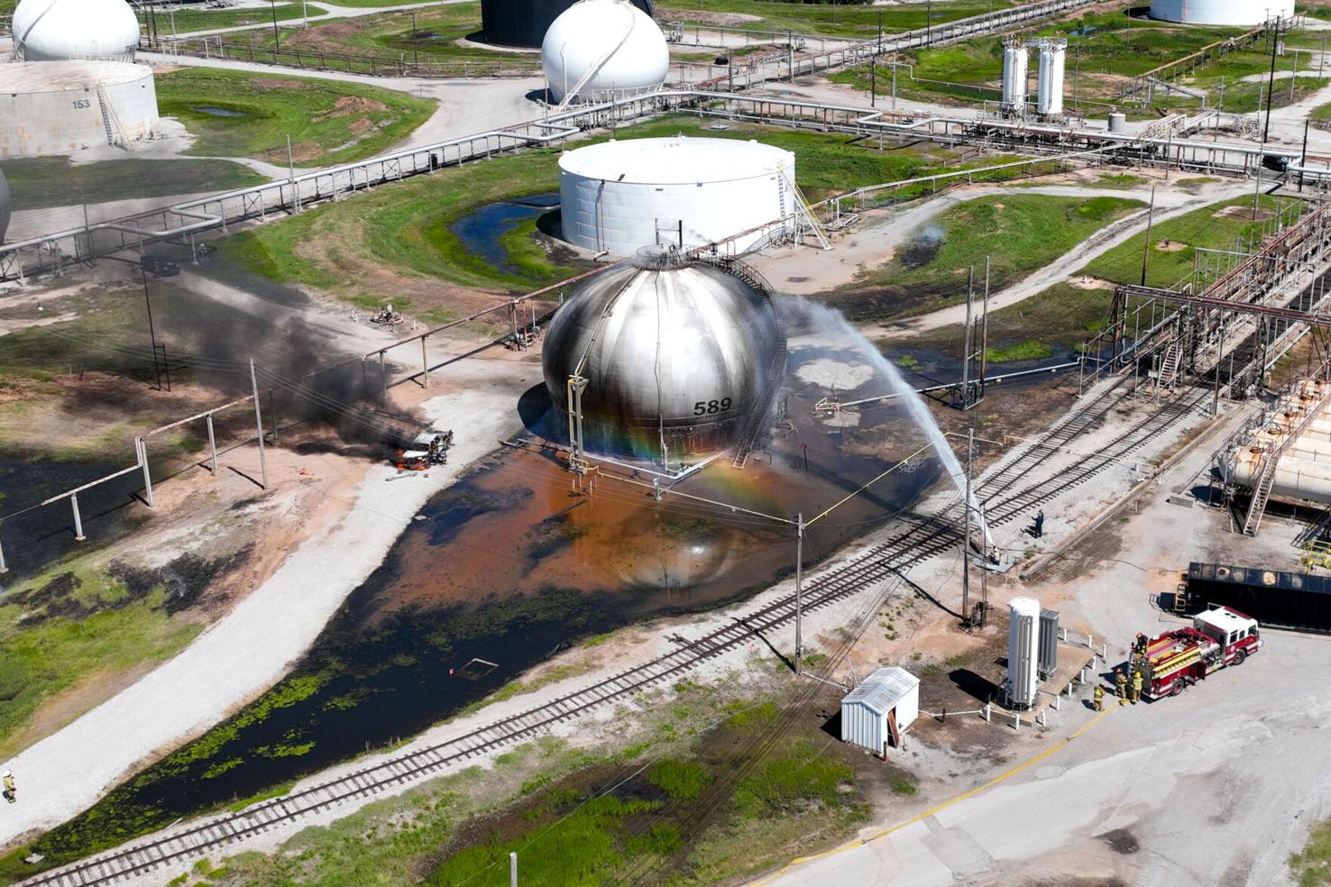 Photos: Fire at HF Sinclair refinery in west Tulsa on May 11