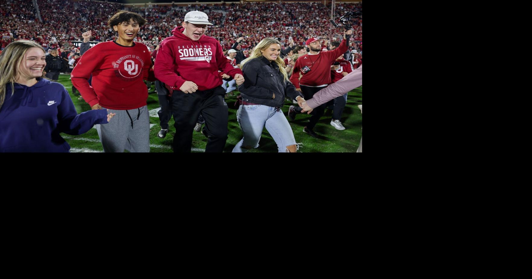 Watch OU fans storm the field after upsetting Alabama