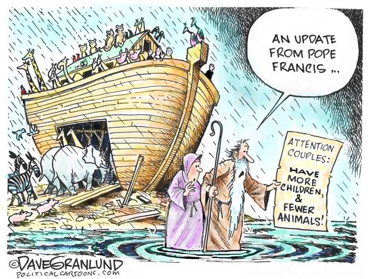 Cartoon: Pope urges more kids