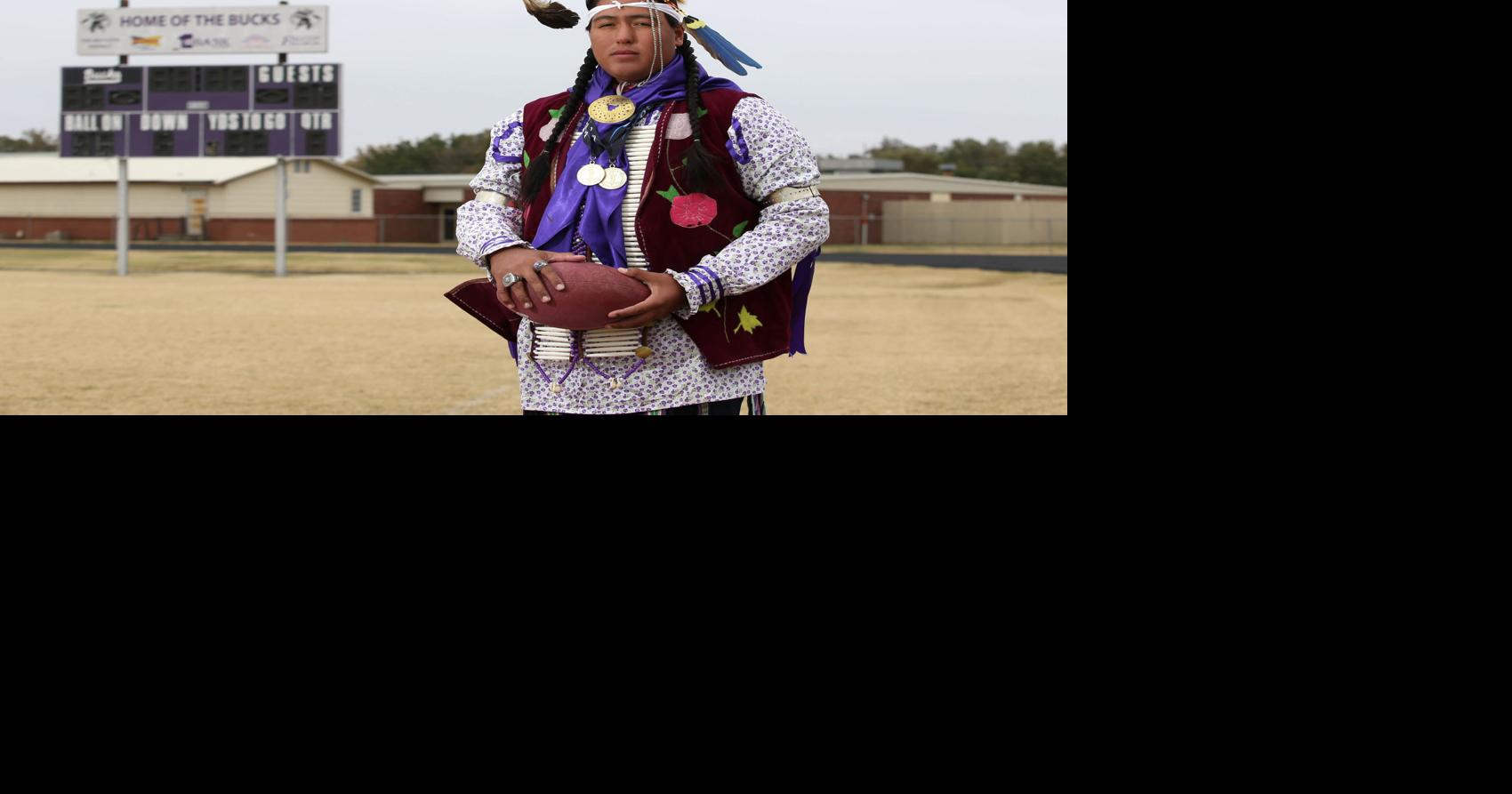 'I was born into it': Hominy athlete is big into football and tribal ...