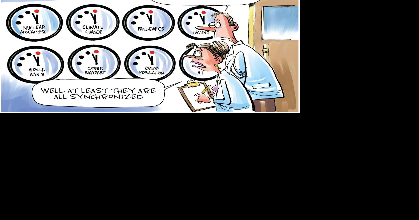 Cartoon: Too Many Doomsday Clocks
