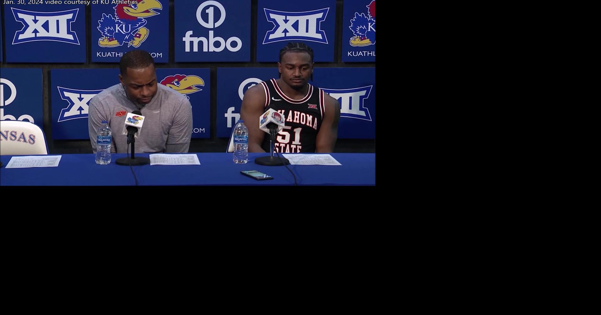 Bryce Thompson exits with injury in Oklahoma State loss at Kansas