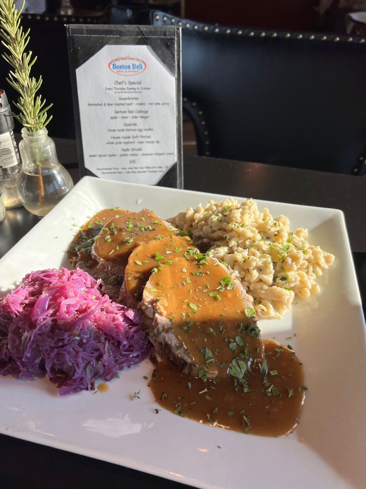Boston Deli's October special features German fare