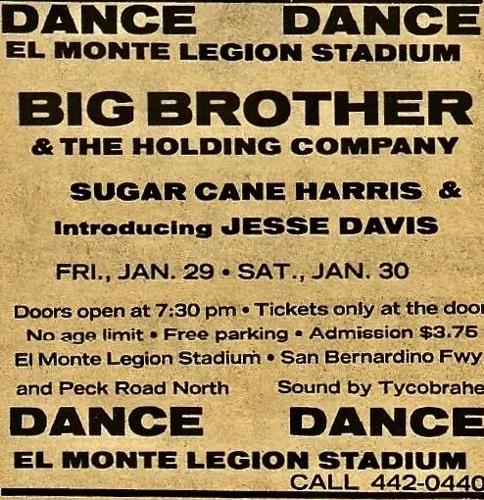 Jesse Ed Davis concert ad