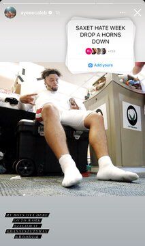 Caleb Williams Instagram on Texas week