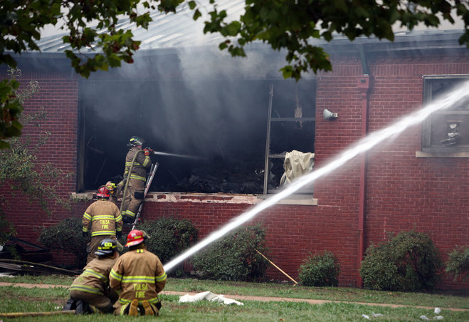 All firefighters injured in school blaze released from hospital