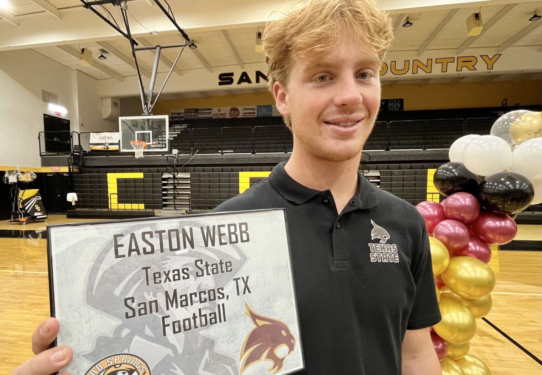 Sand Springs QB Easton Webb signs with Texas State