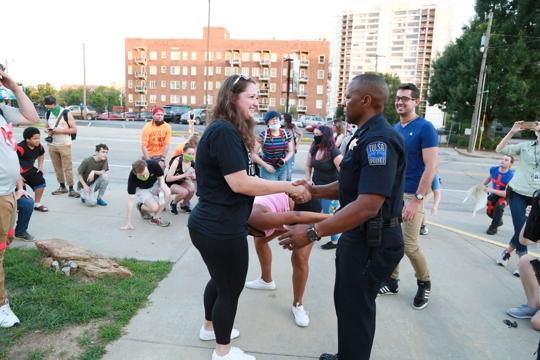 Peaceful protest begins with prayer outside Tulsa police headquarters