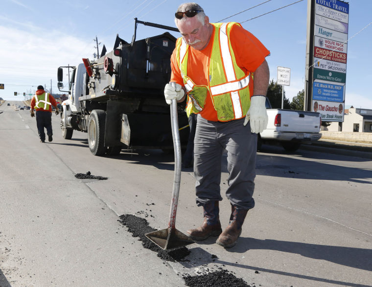 Crews take advantage of good weather to make pothole repairs