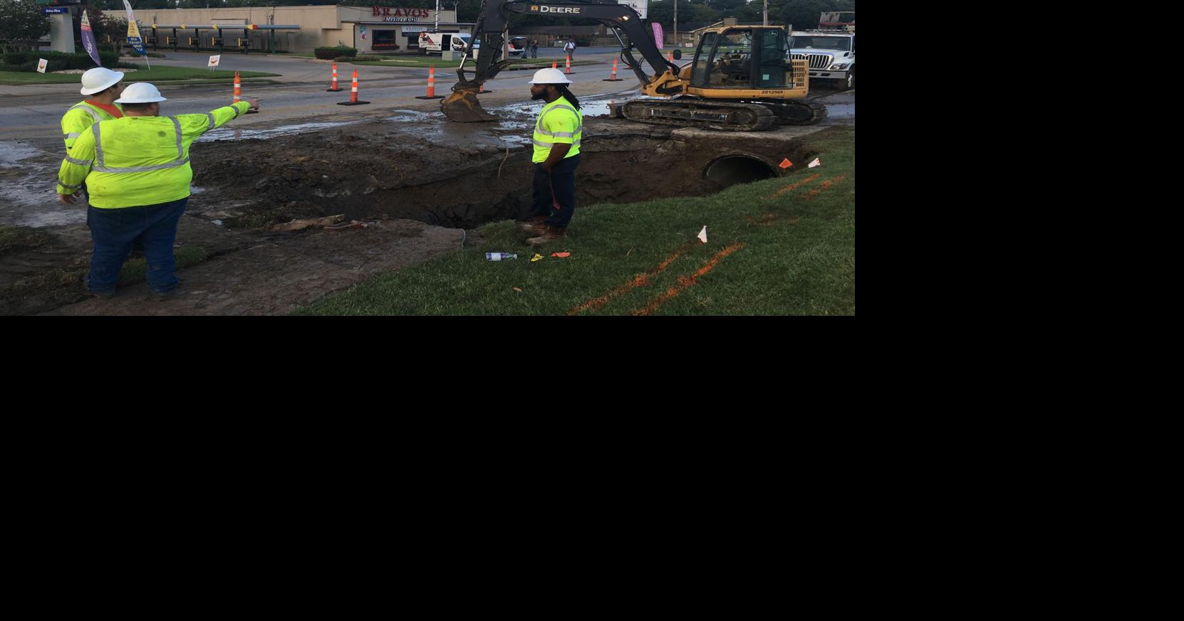 Waterline break closes lanes, affects businesses near 51st and Yale