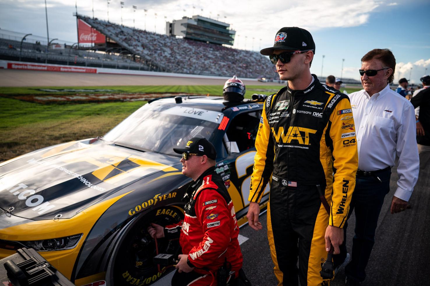 NASCAR O'Reilly Auto Parts Series driver Jesse Love prepares for the ...