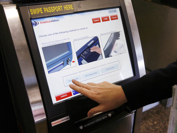 Airlines' self-service check-in kiosks save time