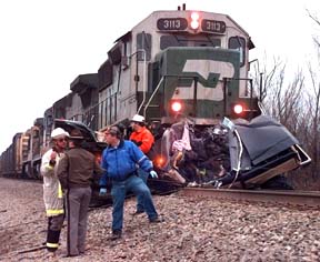 Train-Truck Crash Kills 3