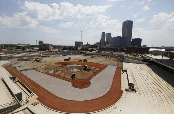 Tulsa's ONEOK Field starts sod installation