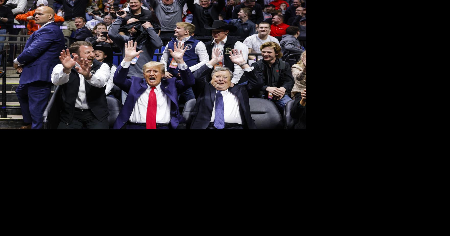 Photos: Former President Donald Trump attends NCAA Wrestling ...
