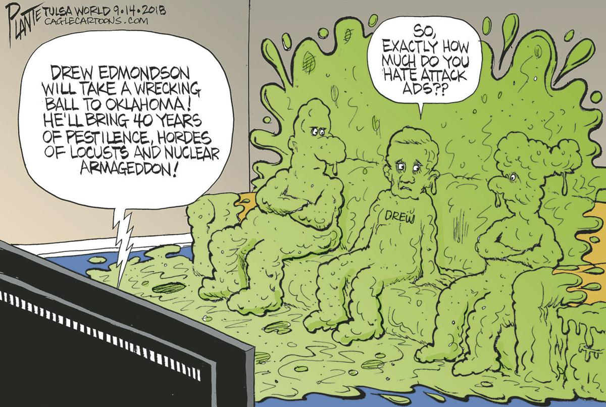 Bruce Plante Cartoon: Oklahoma Attack ads