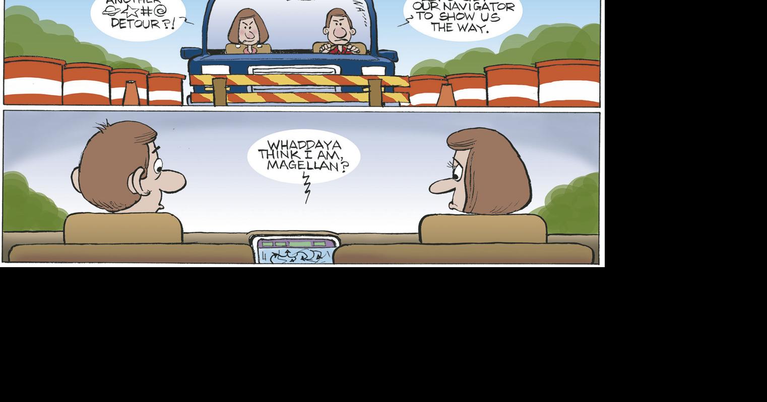 Bruce Plante cartoon: Road detours