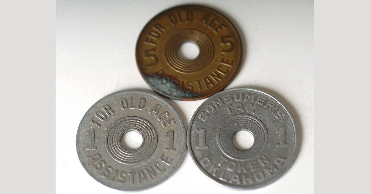 Oklahoma issued new 'mill' coins in 1935 for sales taxes