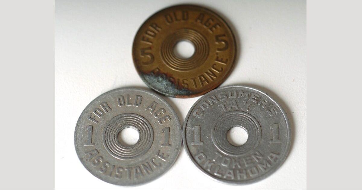 Oklahoma issued new 'mill' coins in 1935 for sales taxes