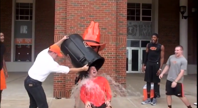 OSU Sports: Watch Travis Ford get doused as he completes the ALS Ice ...