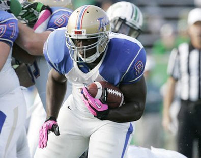 Running downhill: 'Powerhouse' Alex Singleton nears TU's rushing TD record