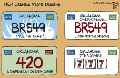 Bruce Plante Cartoon: New license plate designs
