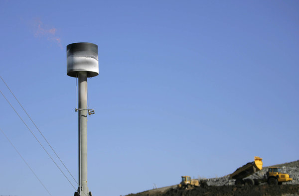 Landfill methane to fuel plant