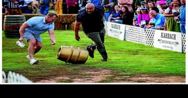 ROLLING OUT THE BARREL AT OKTOBERFEST