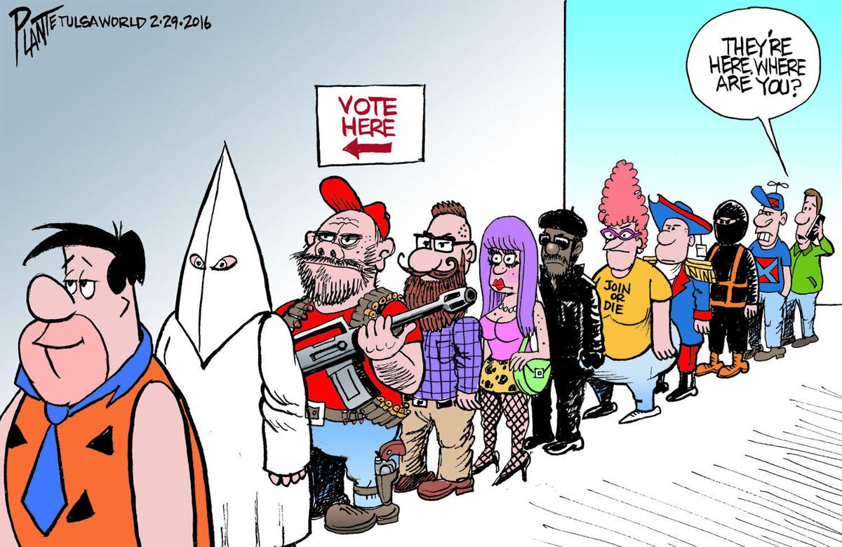 Bruce Plante Cartoon: Vote! Please!