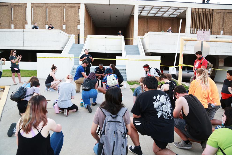 Peaceful protest begins with prayer outside Tulsa police headquarters