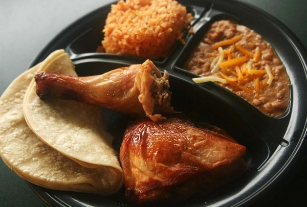 Grilled chicken stars at Pollo Bravo