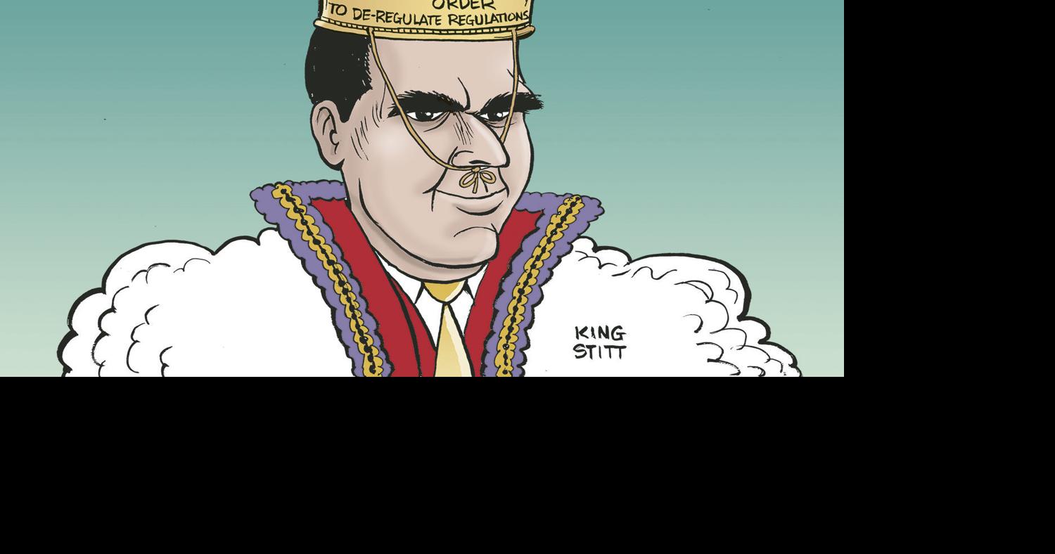 Bruce Plante Cartoon: King Stitt
