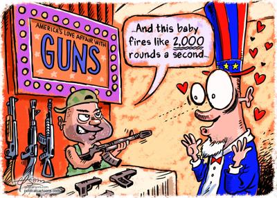 Cartoon: Guns guns guns