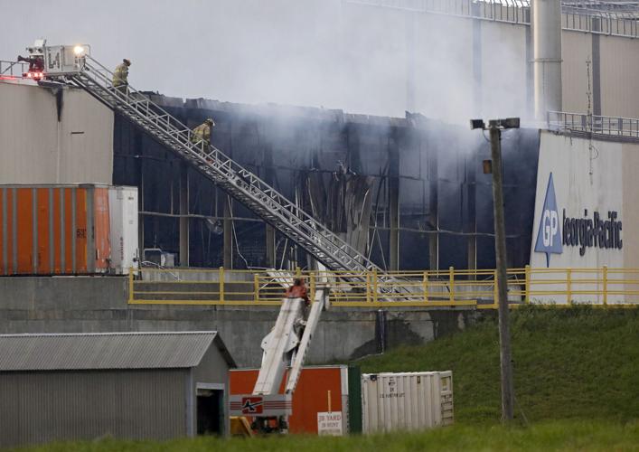 Muskogee paper mill closed as fire still smolders Tuesday