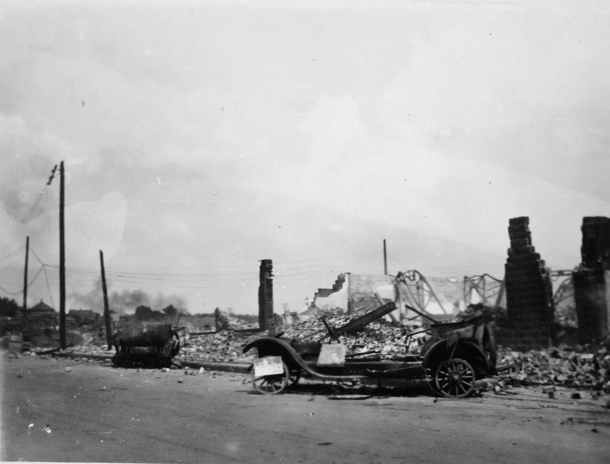 Tulsa Race Masscre: Thirty-five blocks of Greenwood destroyed in 12 ...