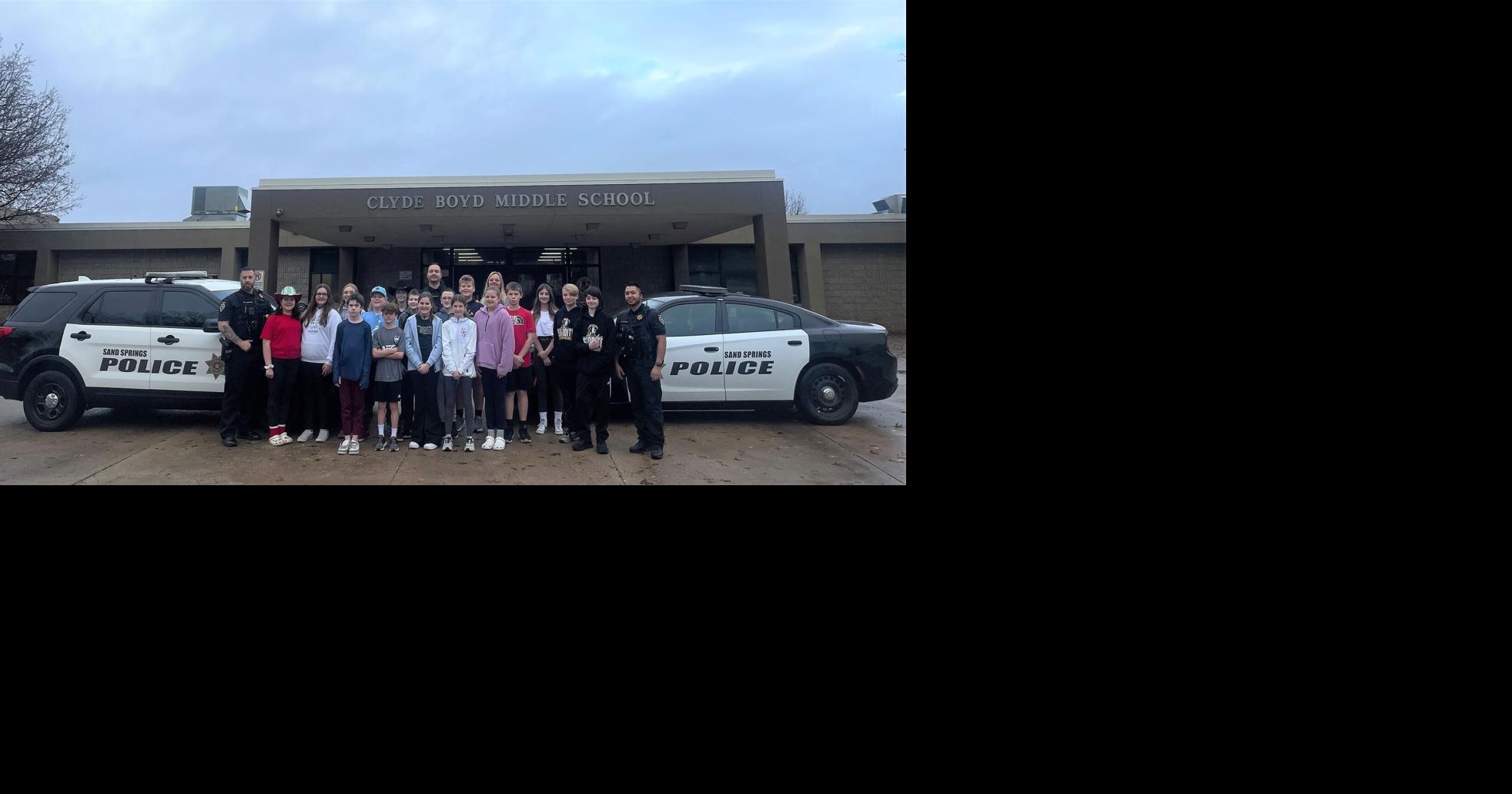 Clyde Boyd Middle School students raise $5,450 for Cops and Kids program
