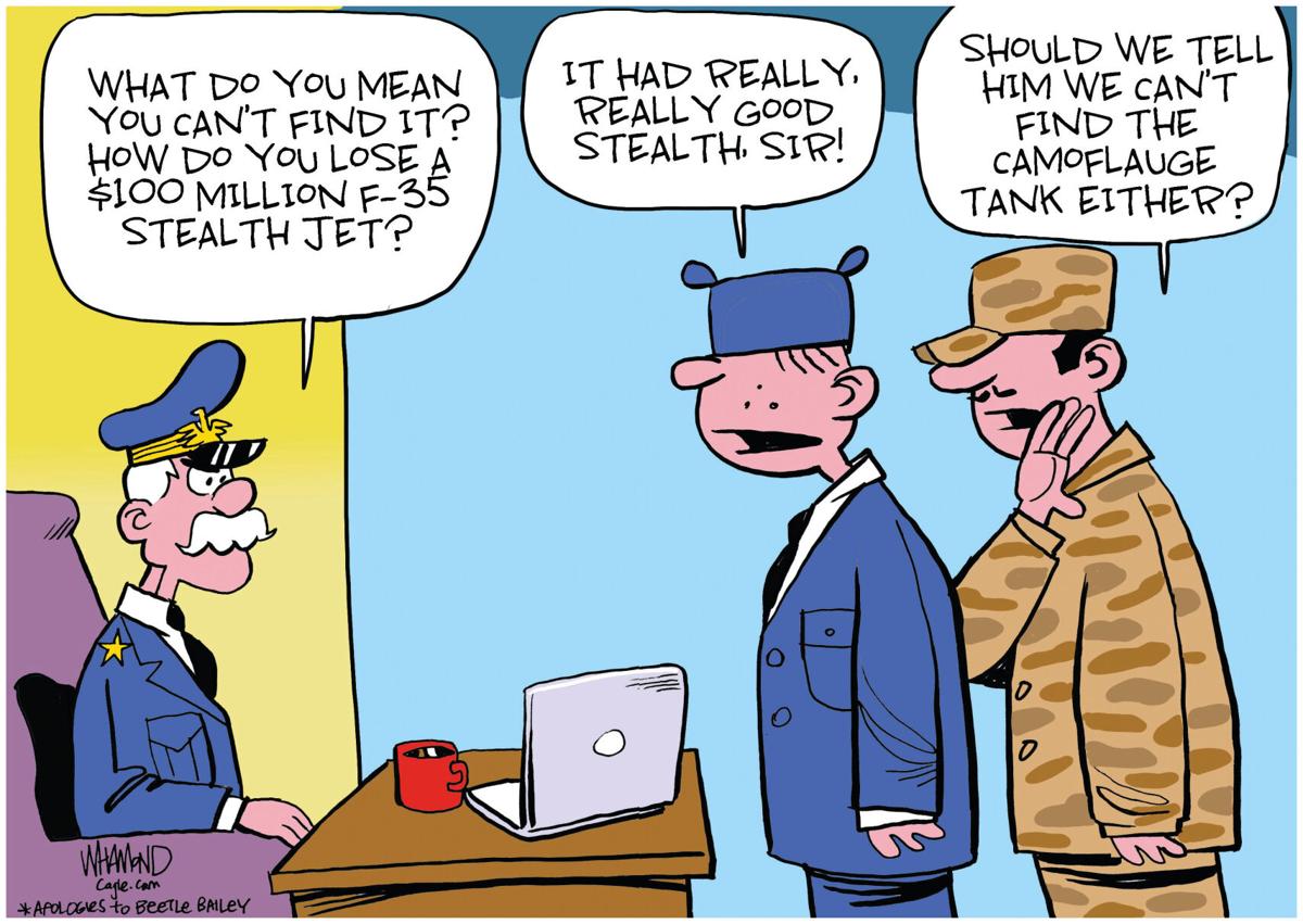 Cartoon: Missing Stealth Fighter Jet