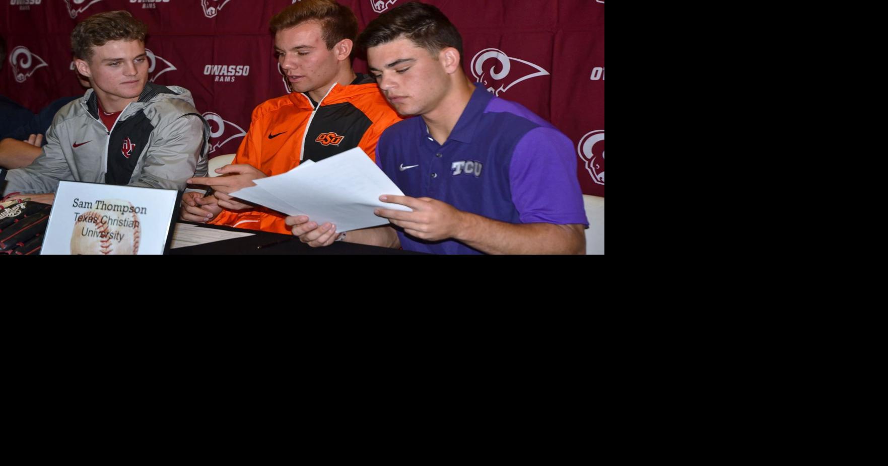 Owasso baseball trio signs with Big 12 schools in special ceremony