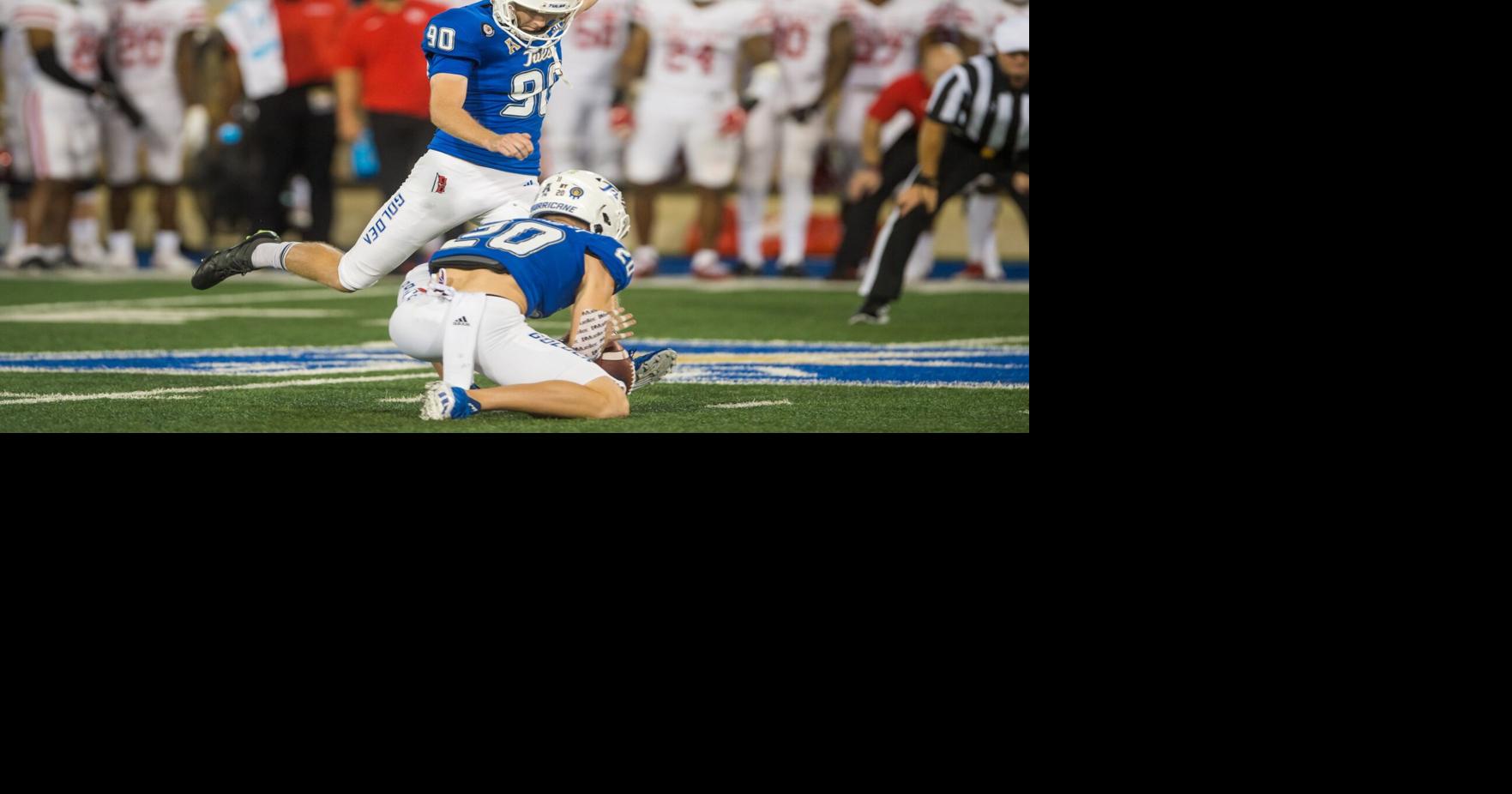 TU kicker Zack Long remains perfect on field goals, PATs