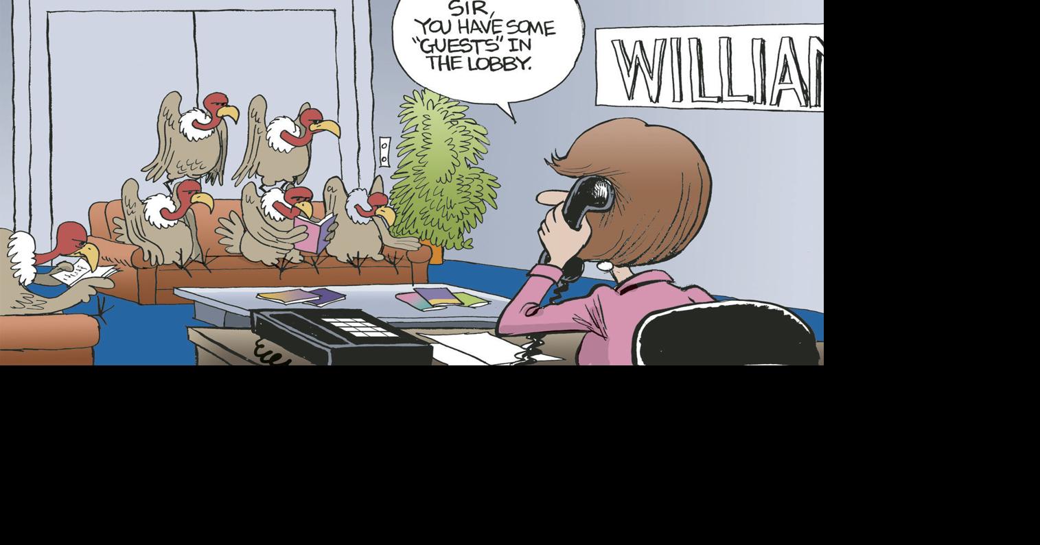 Bruce Plante Cartoon: The Vultures are here