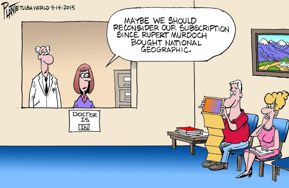 Bruce Plante Cartoon: Rupert Murdoch buys National Geographic