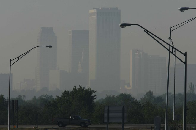 Camp Gruber fire blankets Tulsa in smoke