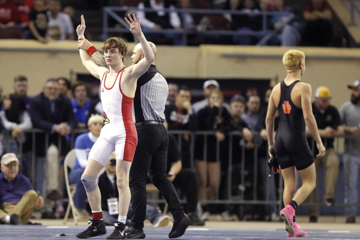 Collinsville's Canon Acklin, Hudson Henslick win state wrestling titles ...