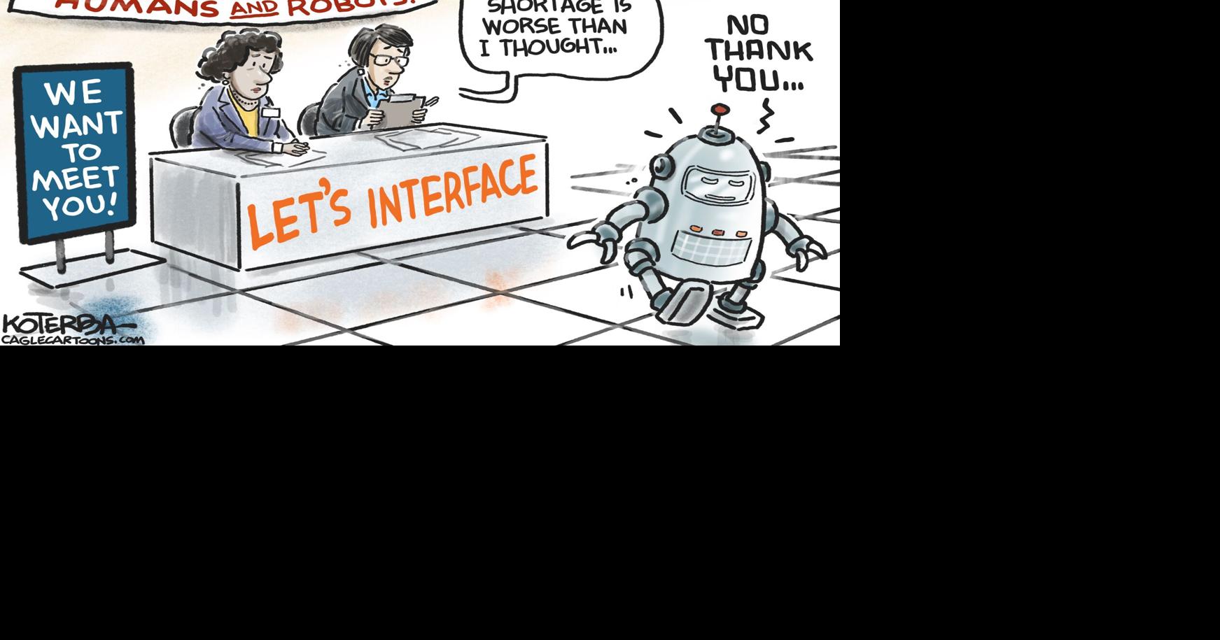 Cartoon: Help wanted, need not be human