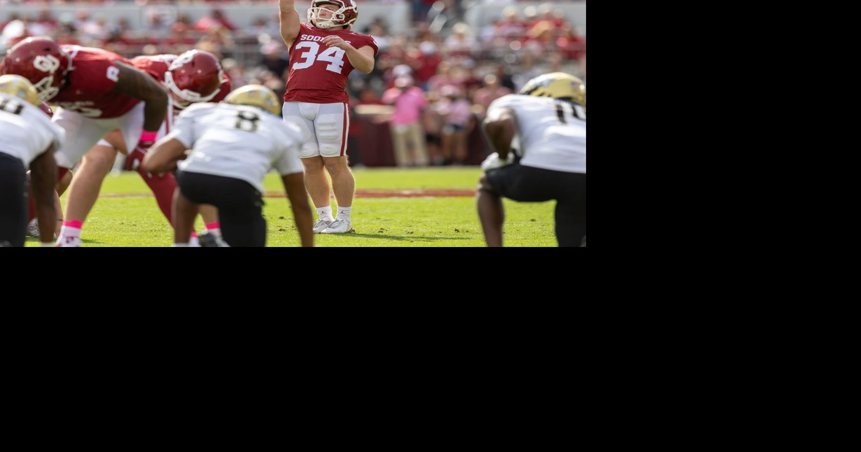 OU kicker Zach Schmit's struggles continue vs. UCF; Luke Elzinga looks ...