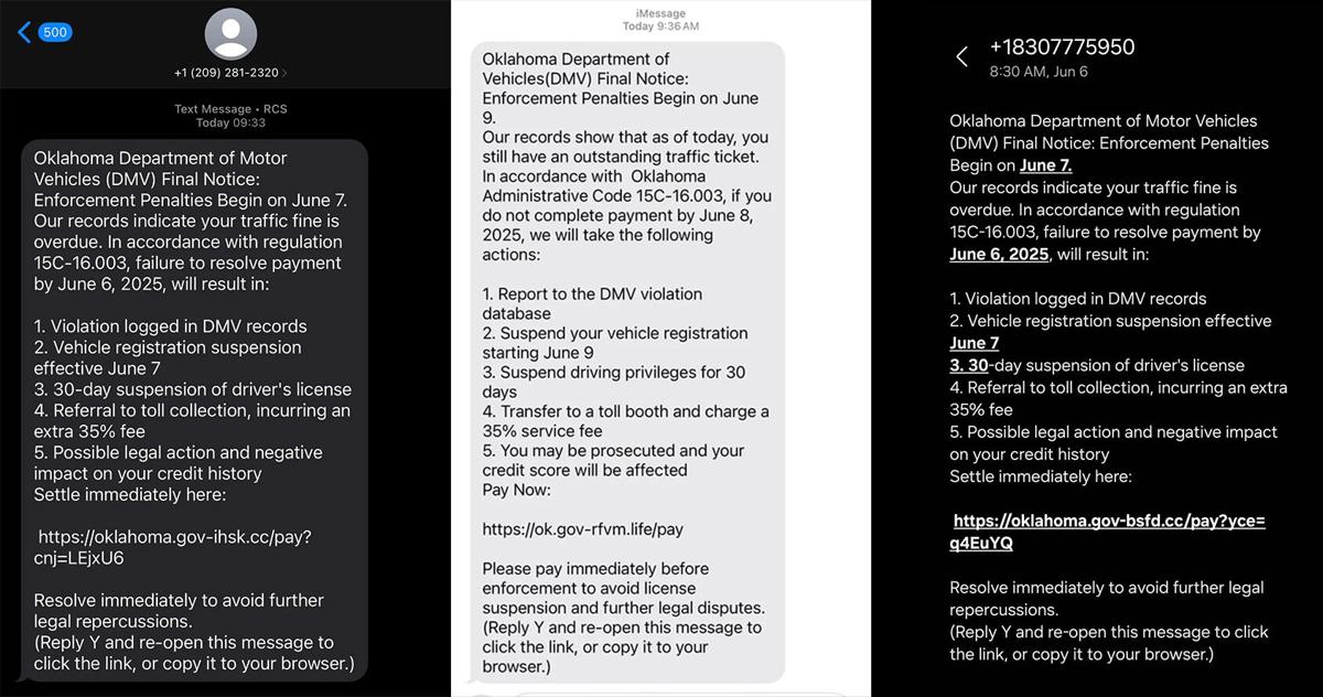 Oklahoma Turnpike Authority warns of unpaid fines text scam