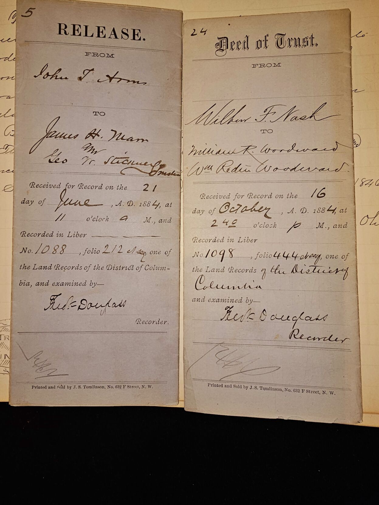 Signed Frederick Douglass document