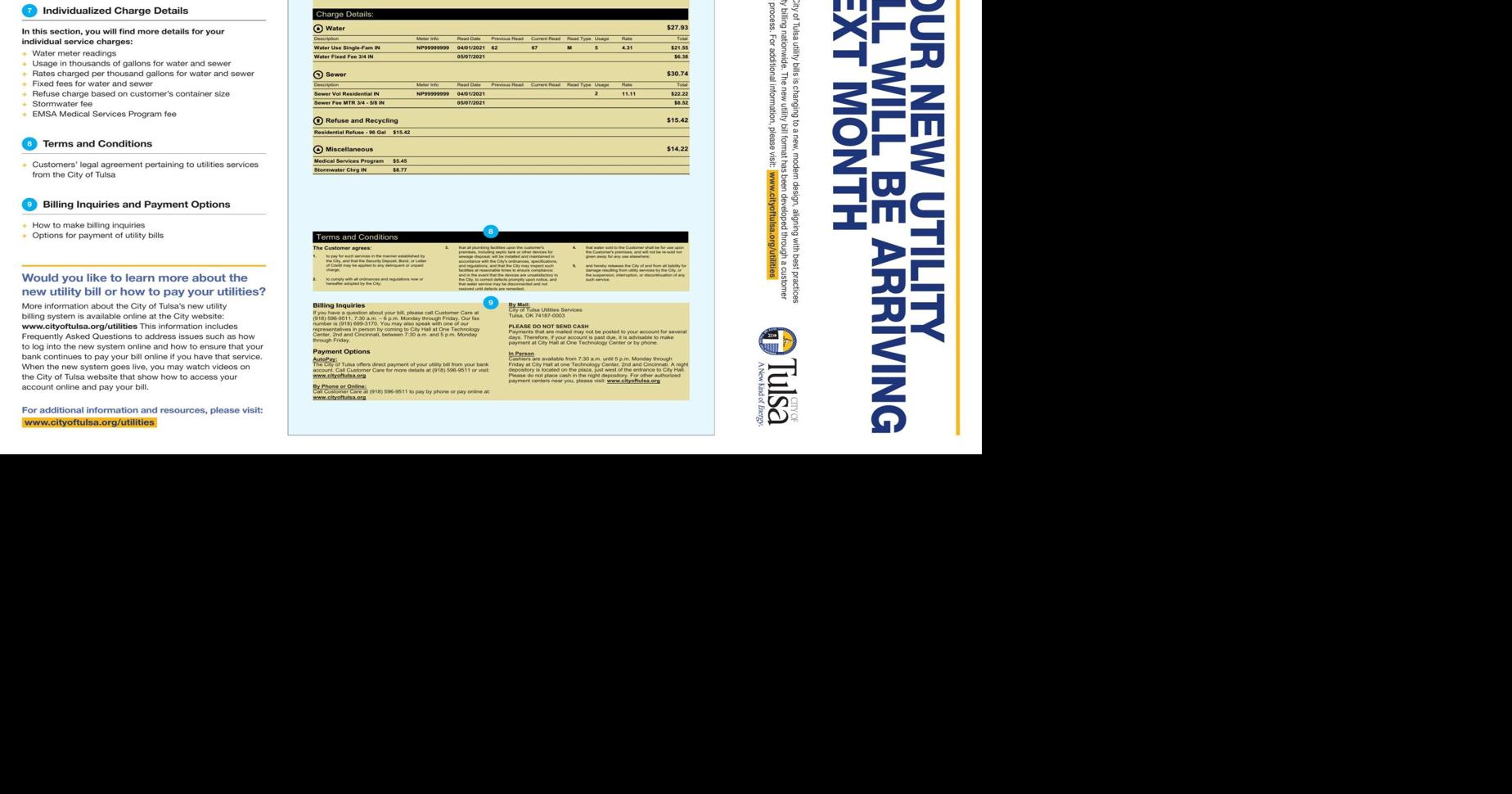 New Tulsa utility bill explainer